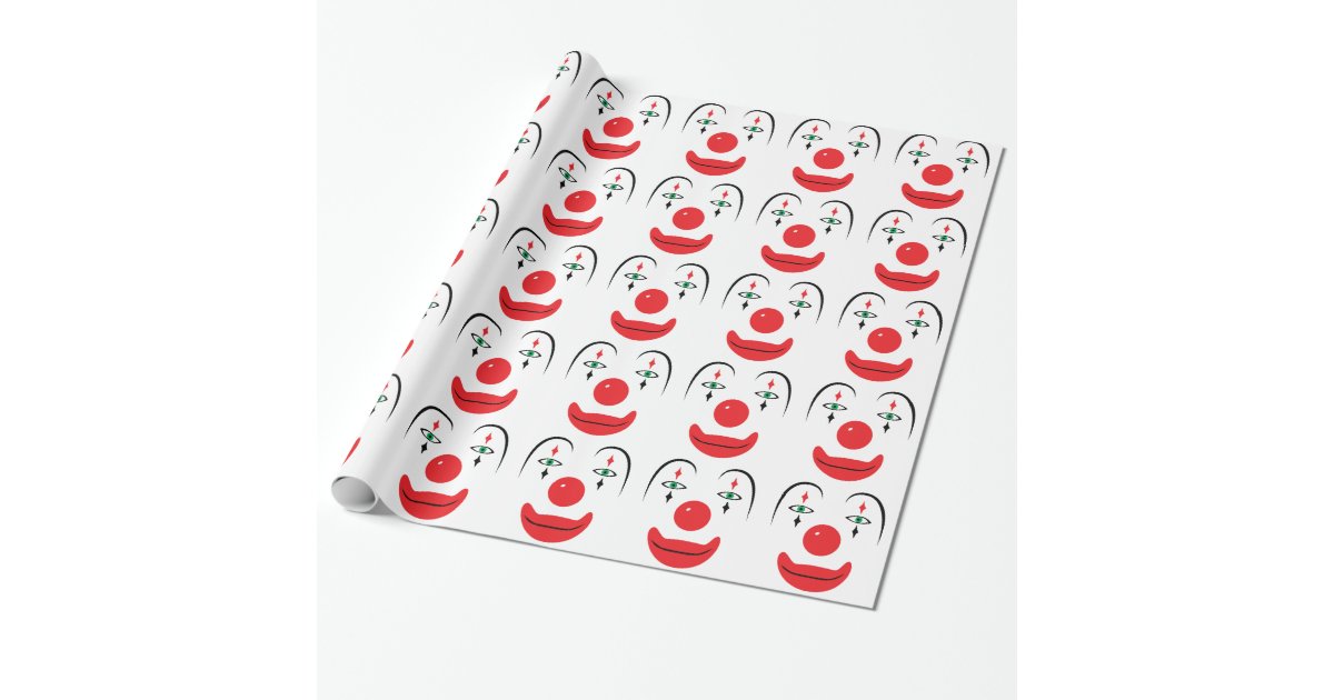 Happy Clown Face Wrapping Paper | Zazzle