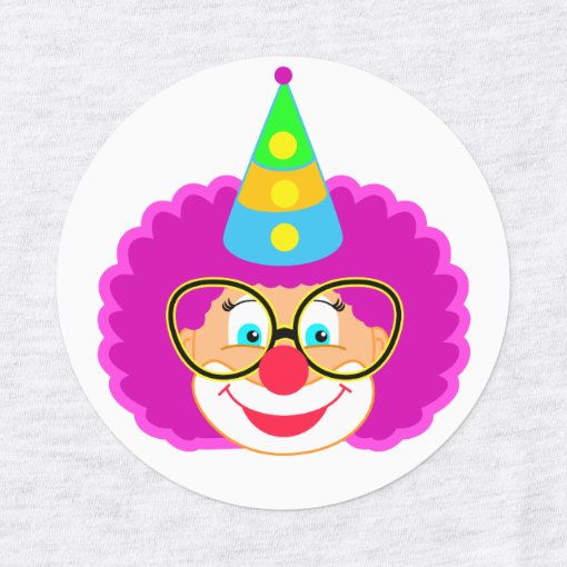 Happy Clowns Carnival Party Purim Festival Labels | Zazzle