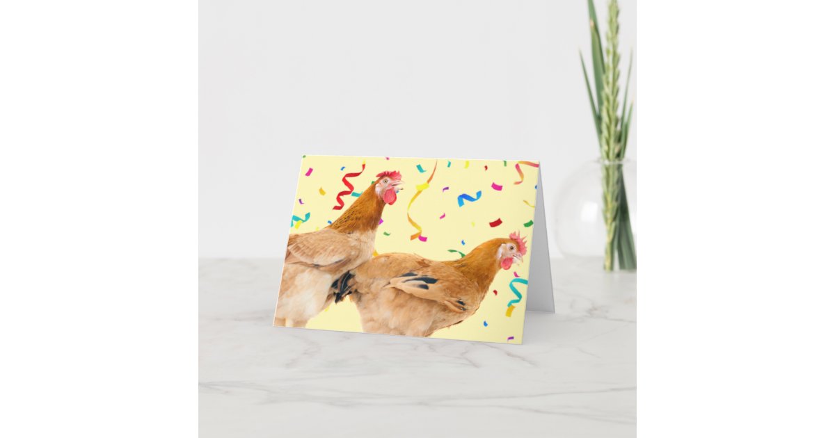 Happy Clucking Birthday Greeting Card | Zazzle