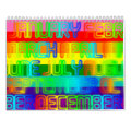 Happy Colorful Rainbow Colors Typography Calendar | Zazzle