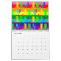 Happy Colorful Rainbow Colors Typography Calendar | Zazzle