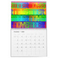 Happy Colorful Rainbow Colors Typography Calendar | Zazzle