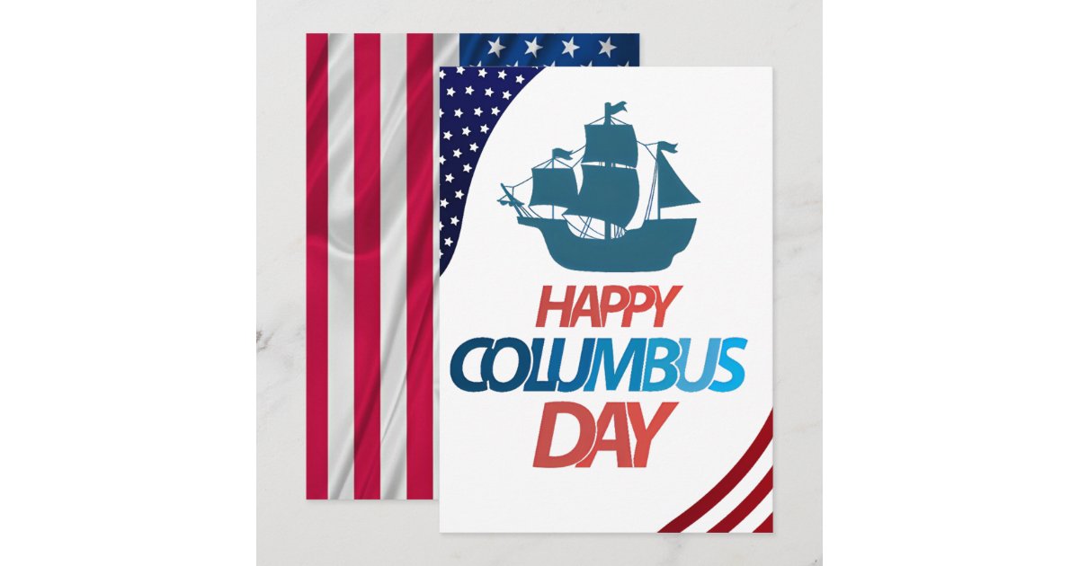Happy Columbus Day Invitation | Zazzle