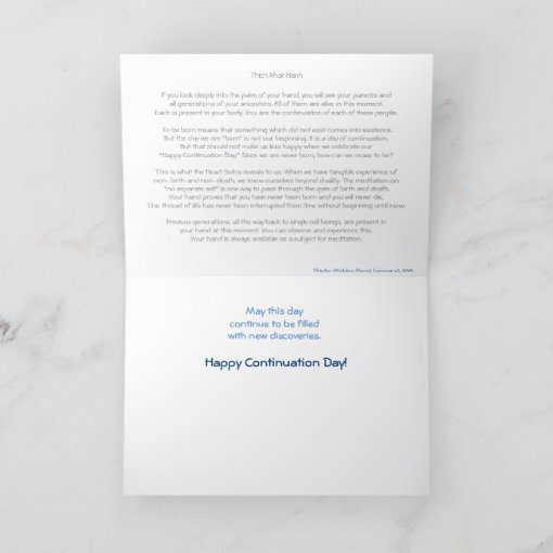 Happy Continuation Day Card | Zazzle