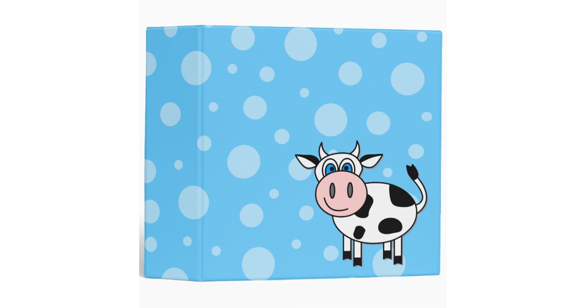 Happy Cow Cartoon Bubble Scrapbook / School Binder | Zazzle