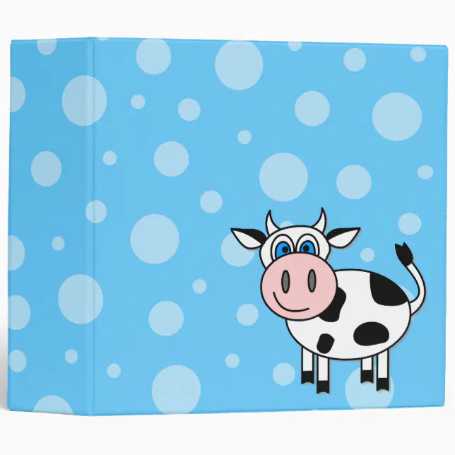 Happy Cow Cartoon Bubble Scrapbook / School Binder | Zazzle