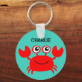 Happy Crab custom key chains | Zazzle