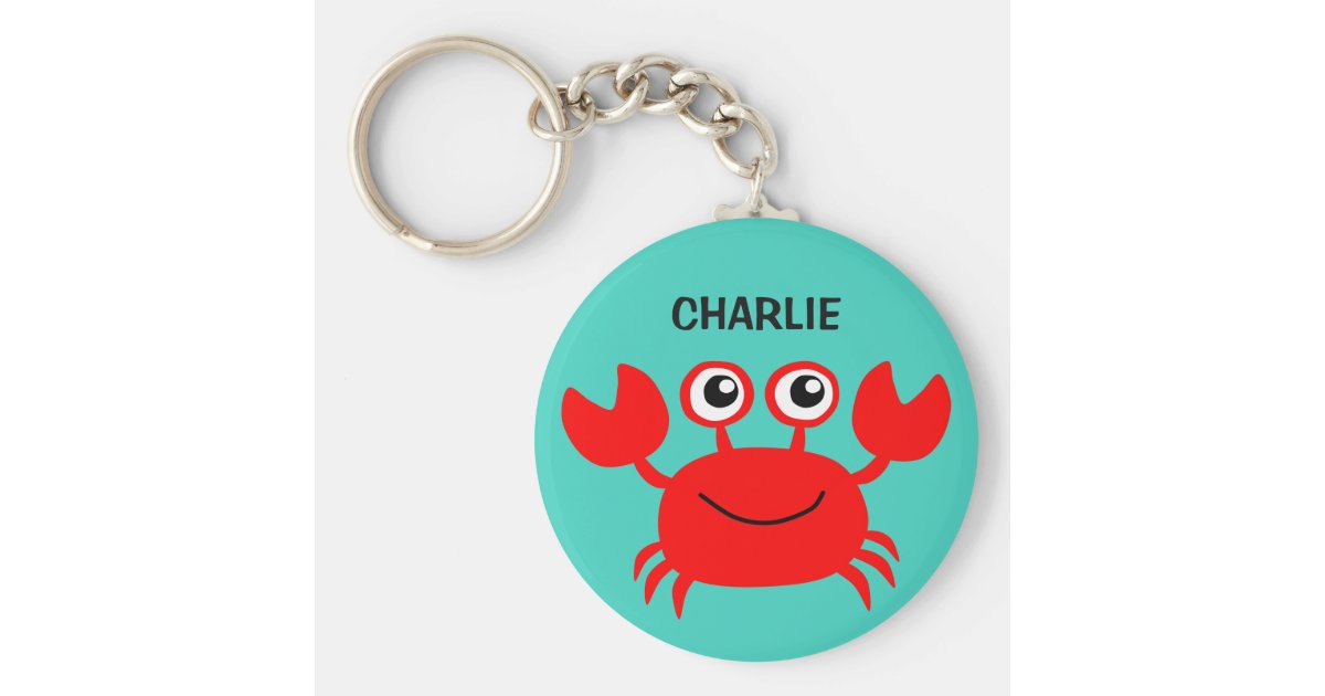Happy Crab custom key chains | Zazzle.com
