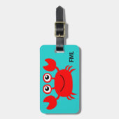 Happy Crab custom luggage tag | Zazzle