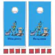 Happy cute robots trio cartoon cornhole set | Zazzle