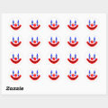 Happy Cute Smiling Circus Clown Classic Round Sticker | Zazzle