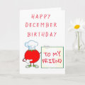HAPPY *DECEMBER* BIRTHDAY *MY FRIEND* CARD | Zazzle