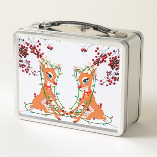 Happy Deer Lunch Box for Kids | Zazzle