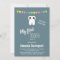 Happy Dental Tooth My First Tooth Invitation | Zazzle