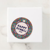 Happy Diwali Colorful Rangoli Greeting Tag | Zazzle