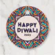 Happy Diwali Colorful Rangoli Greeting Tag | Zazzle