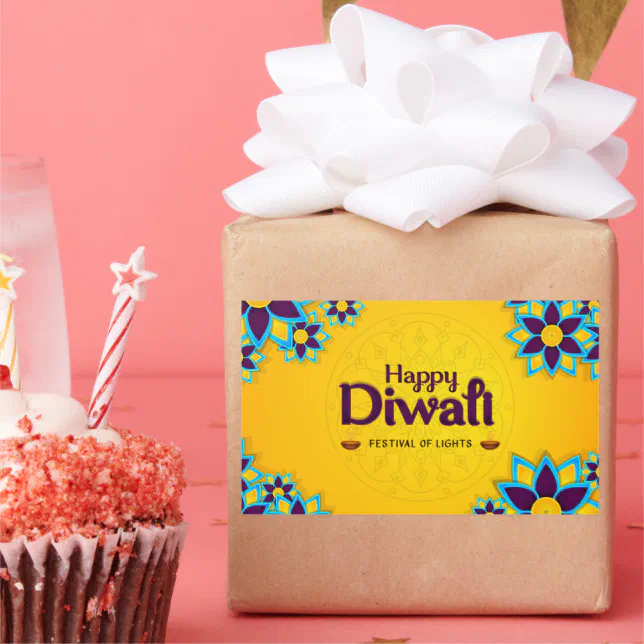 Happy Diwali - Festival of Lights Rectangular Sticker | Zazzle