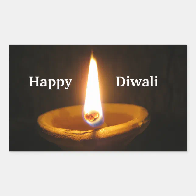 Happy Diwali Hindu Festival of Lights Rectangular Sticker | Zazzle