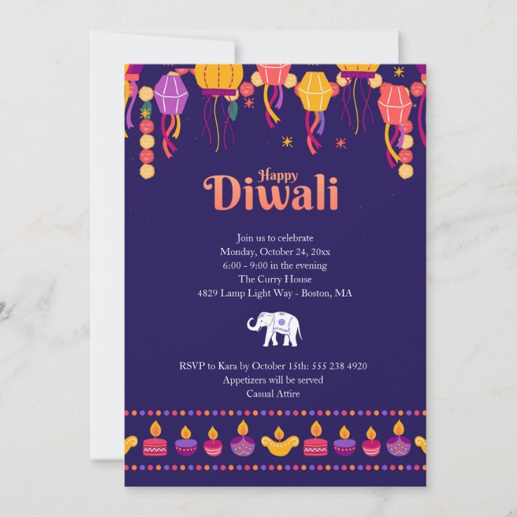 Happy Diwali Party Invitation | Zazzle