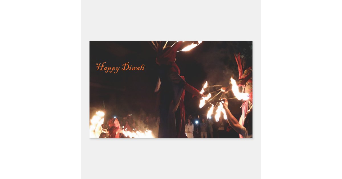 Happy Diwali Rectangle Stickers, Glossy Rectangular Sticker | Zazzle