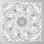 Happy Doodles: Autumn Coloring Page Poster | Zazzle