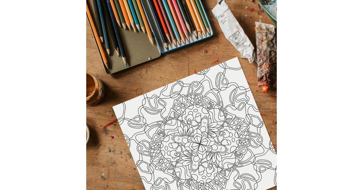 Happy Doodles: Avocado Land Coloring Page Poster | Zazzle
