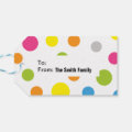 Happy Dots Happy Birthday Gift Tags | Zazzle