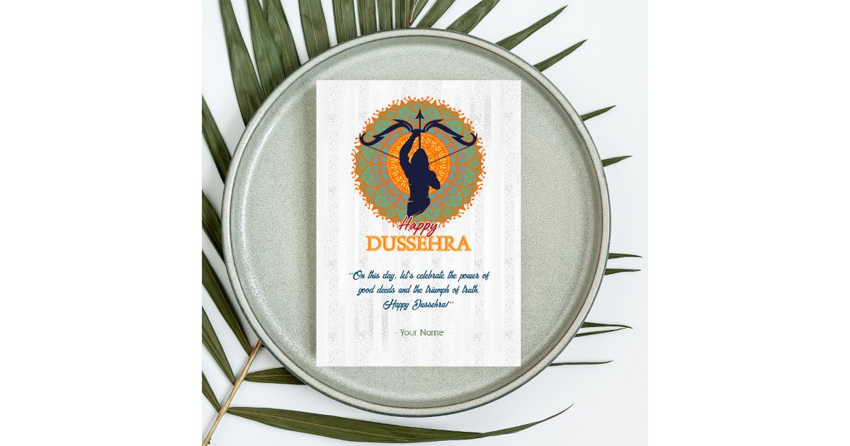 Happy Dussehra Vijayadashmi Card | Zazzle