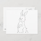 Happy Easter ASCII Bunny Art Holiday Postcard | Zazzle