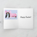Happy Easter Basset Hound Easter Bunny Card | Zazzle