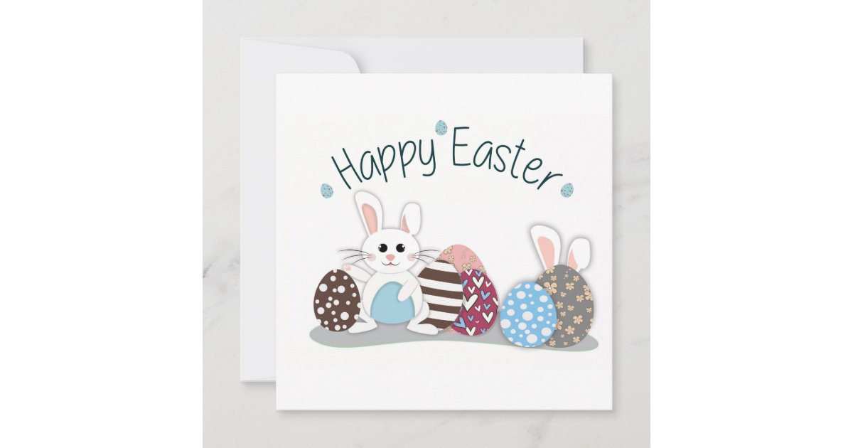 Happy Easter Bunny Fun Card | Zazzle