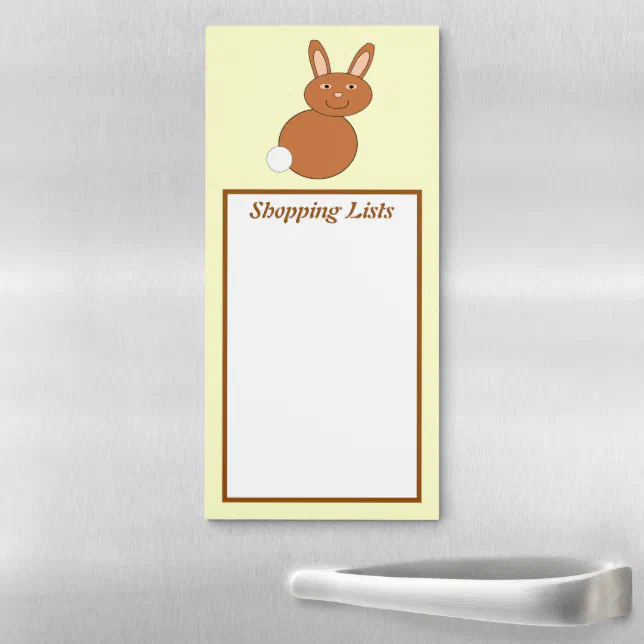 Happy Easter Bunny Magnetic Notepad | Zazzle