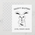 Happy Easter Bunny Rabbit Coloring Page | Zazzle