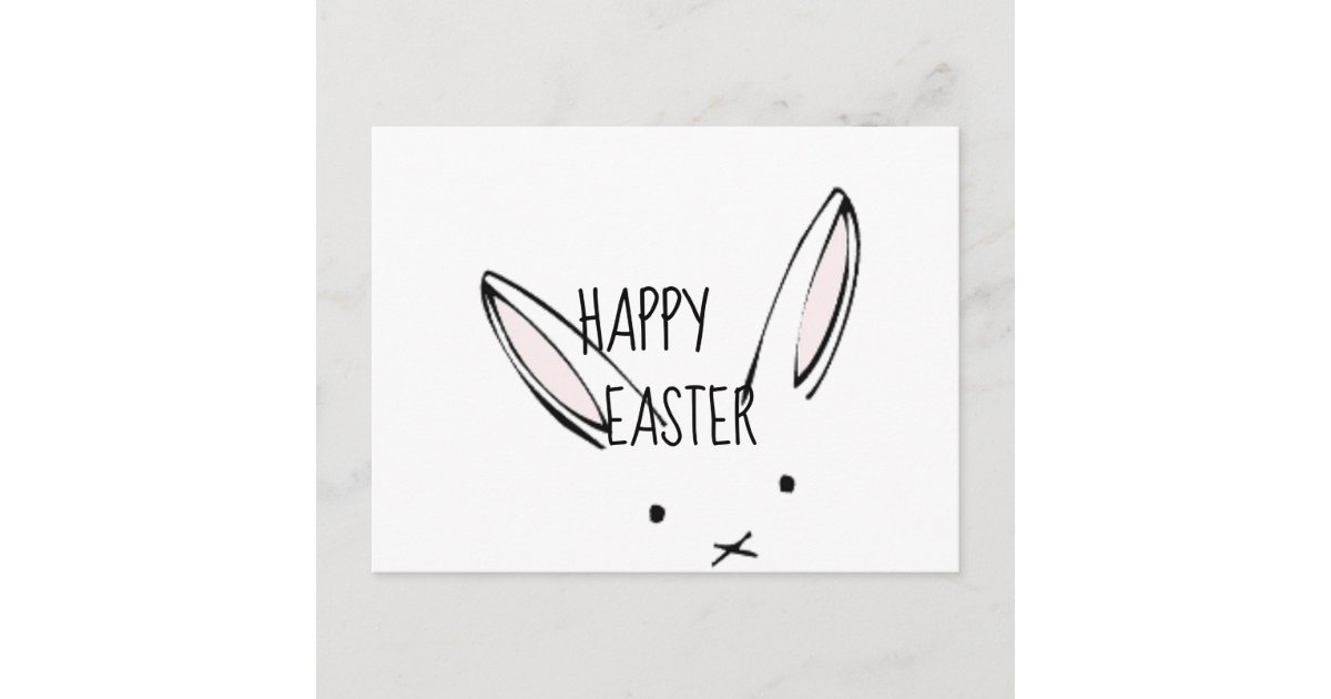 Happy Easter Bunny Rabbit Postcard | Zazzle.com