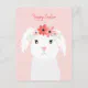 Happy Easter Bunny With Flower Crown Postcard | Zazzle