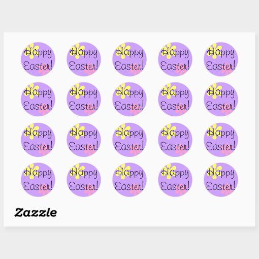 Happy Easter! Classic Round Sticker | Zazzle