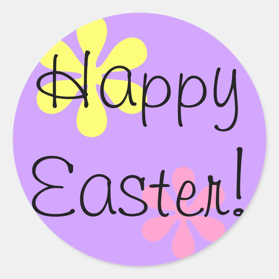 Happy Easter! Classic Round Sticker | Zazzle