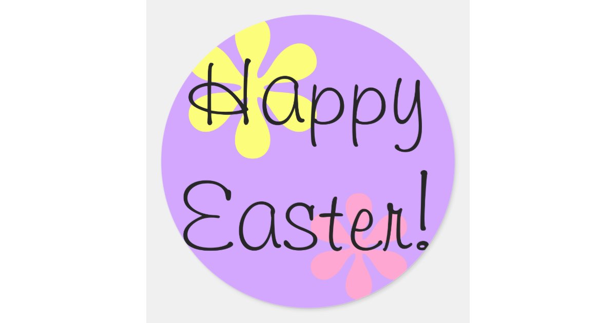 Happy Easter! Classic Round Sticker | Zazzle