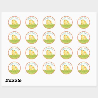 Happy Easter Classic Round Sticker | Zazzle