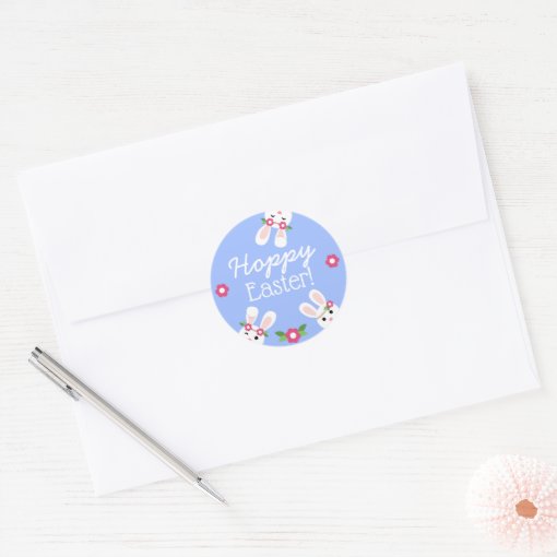 Happy Easter Classic Round Sticker | Zazzle