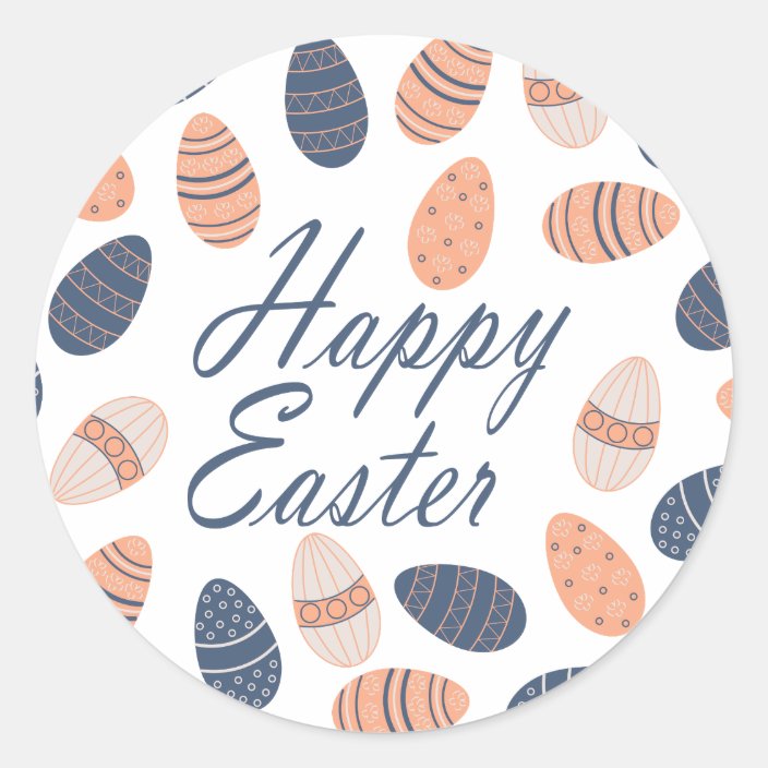 Happy Easter Classic Round Sticker | Zazzle.com
