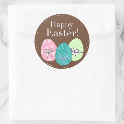 Happy Easter Classic Round Sticker | Zazzle
