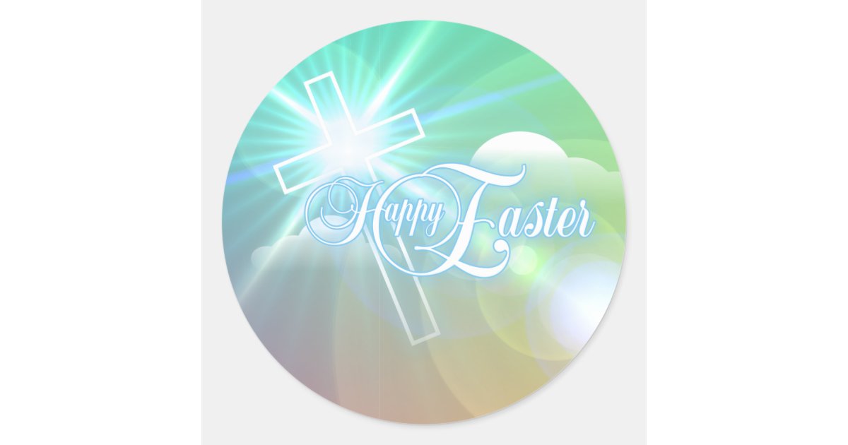 Happy Easter Classic Round Sticker | Zazzle