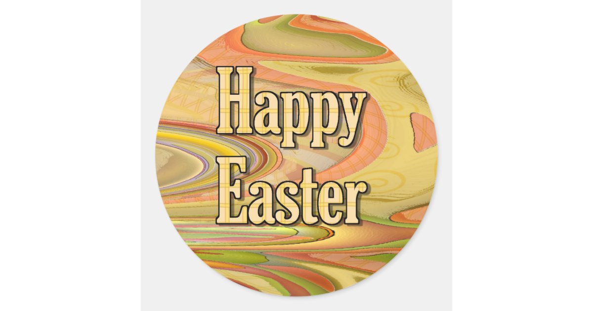 Happy Easter Classic Round Sticker | Zazzle