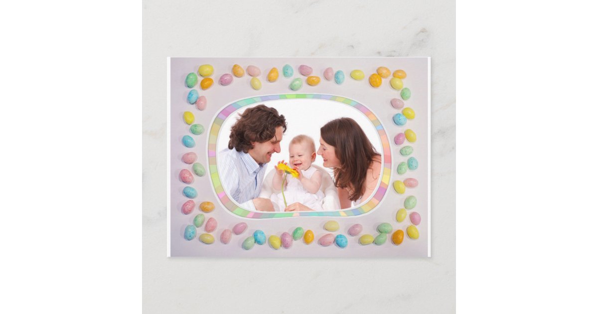 Happy Easter Custom Family Photo Postcard | Zazzle