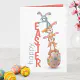Happy Easter Cute Funny Modern Bunny Rabbit Egg Card | Zazzle