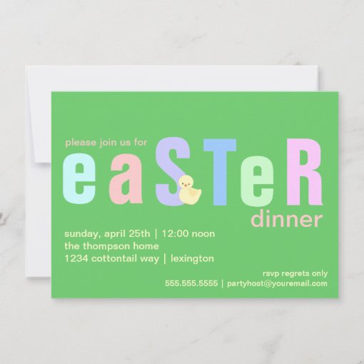 Happy Easter Dinner Invitation | Zazzle