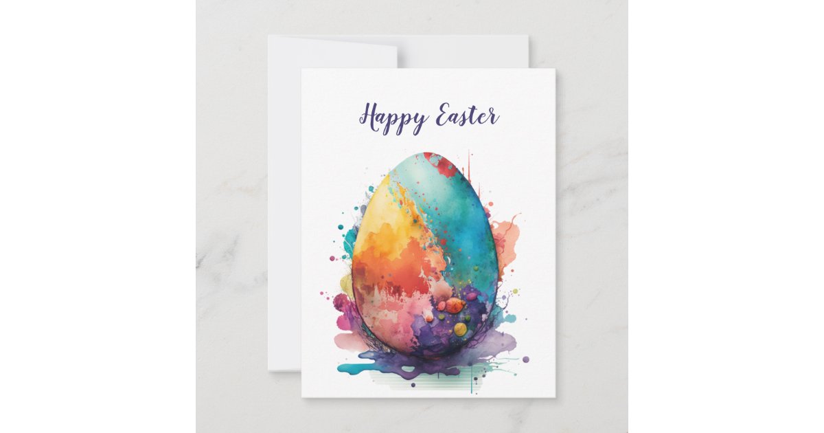 Happy Easter Egg Card Design Greeting Card | Zazzle
