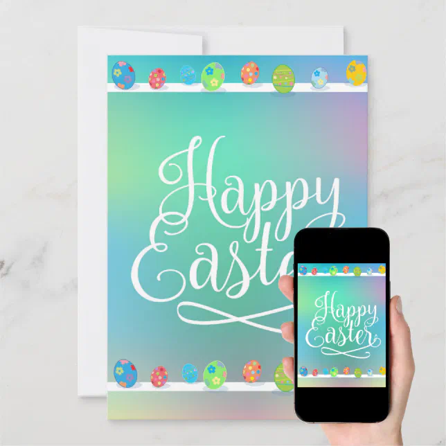 Happy Easter Eggs Hunt Spring Party Beautiful Holiday Card | Zazzle