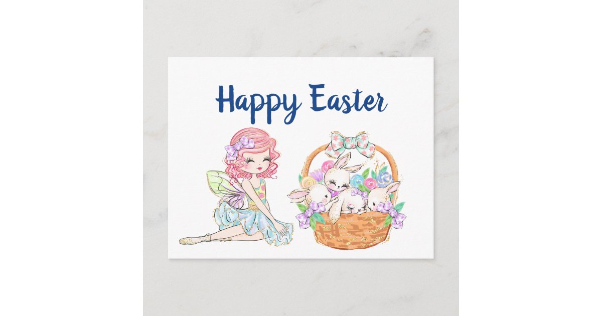 Happy Easter Fairy Postcard | Zazzle